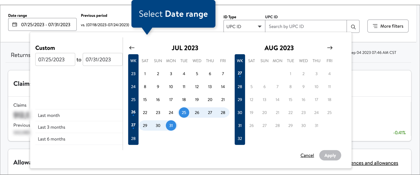 HelpDocs - Return Trends | Claims and Returns Scorecard
