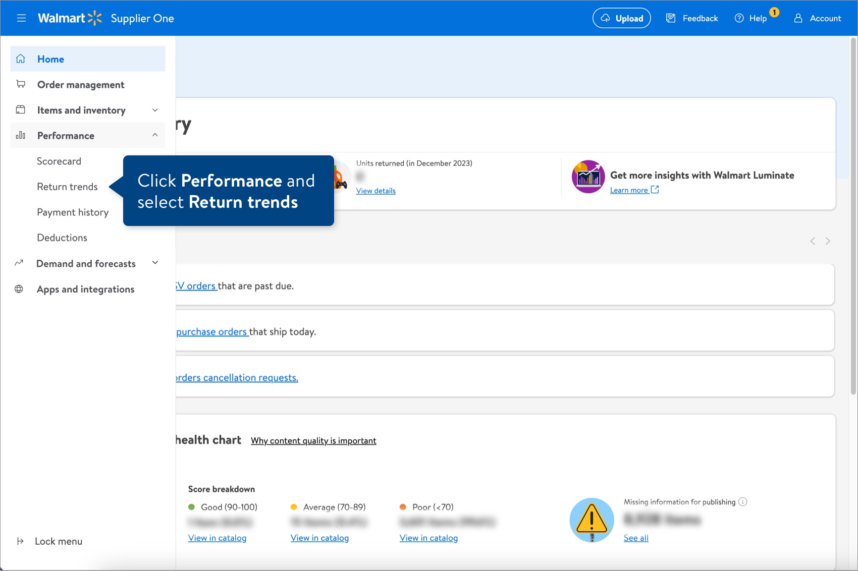 HelpDocs - Return Trends | Claims and Returns Scorecard