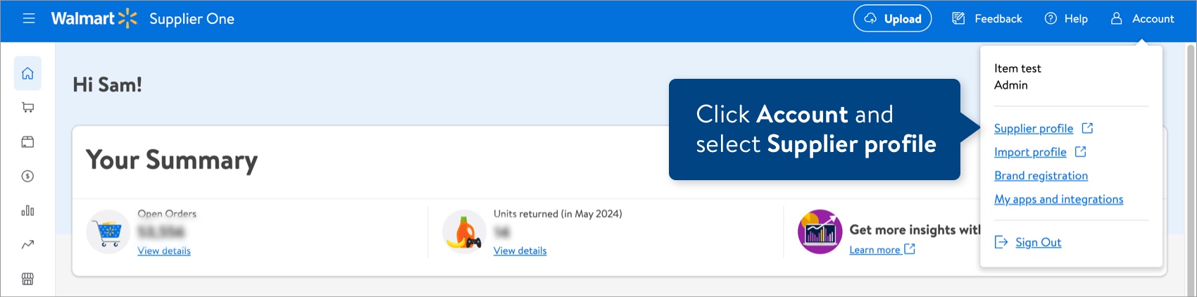 HelpDocs - Navigating to DSV Carrier Account Details