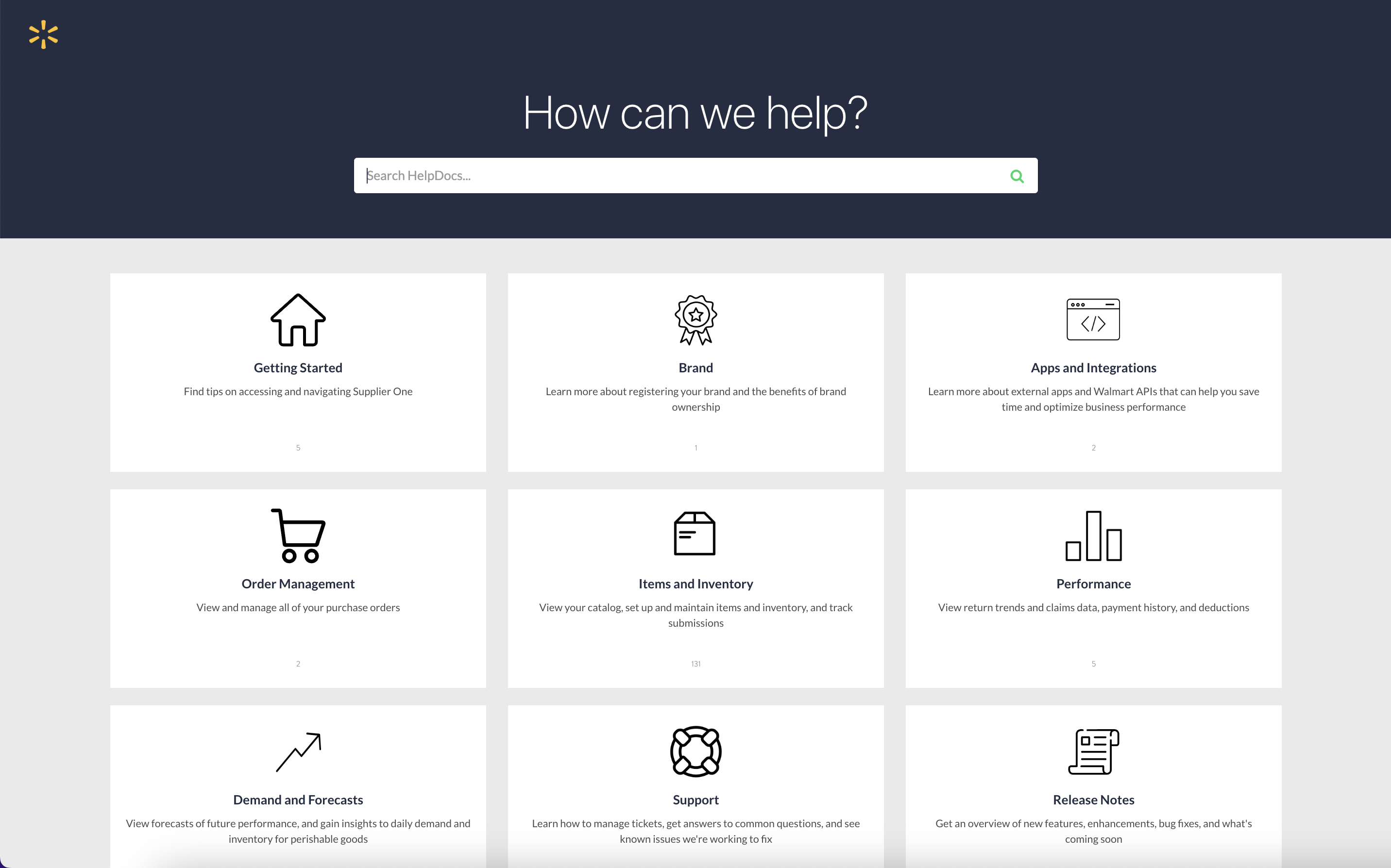 HelpDocs - Getting Started in Supplier One