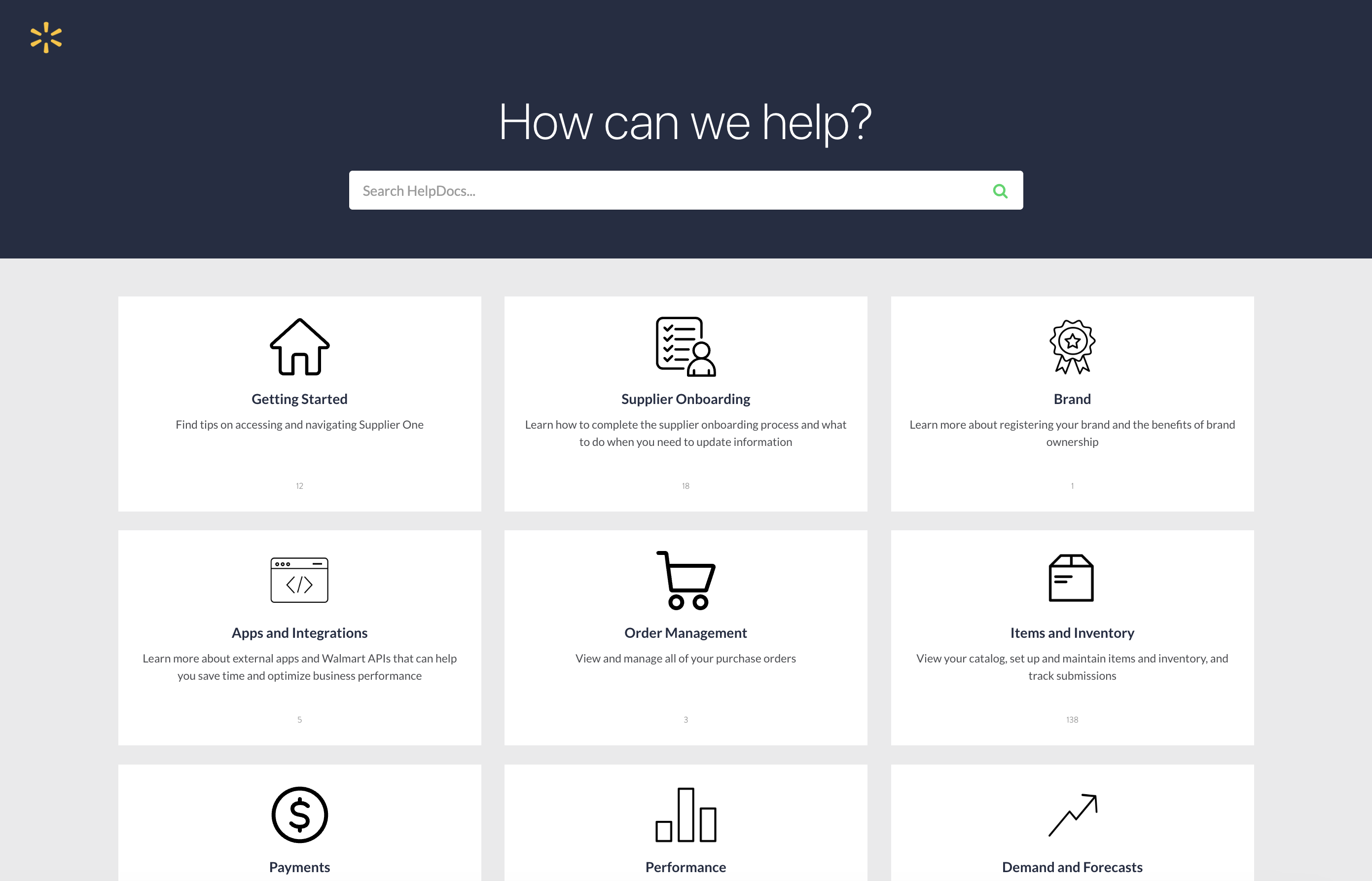 HelpDocs - Getting Started in Supplier One