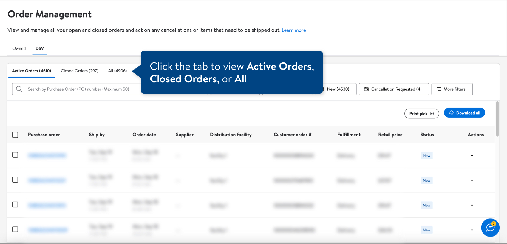 HelpDocs - Order Management - DSV