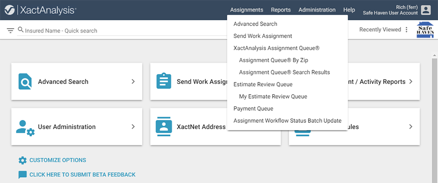 Welcome page - Xactware help