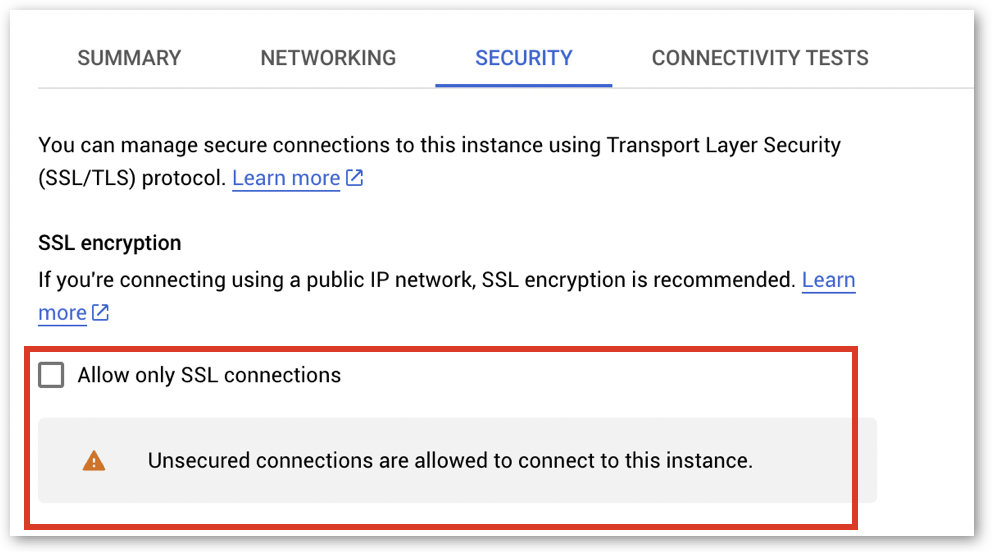 Connecting To An Mssql Cloud Sql Instance Welcome To Tellius Documentation Help Guide 