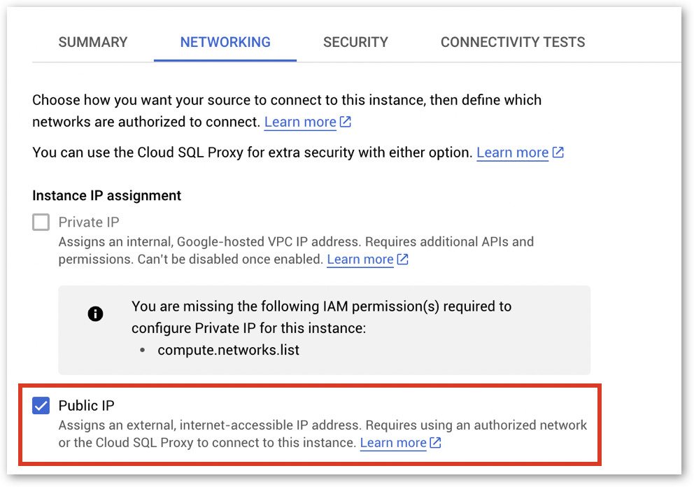 Connecting To A Mysql Cloud Sql Instance Welcome To Tellius Documentation Help Guide
