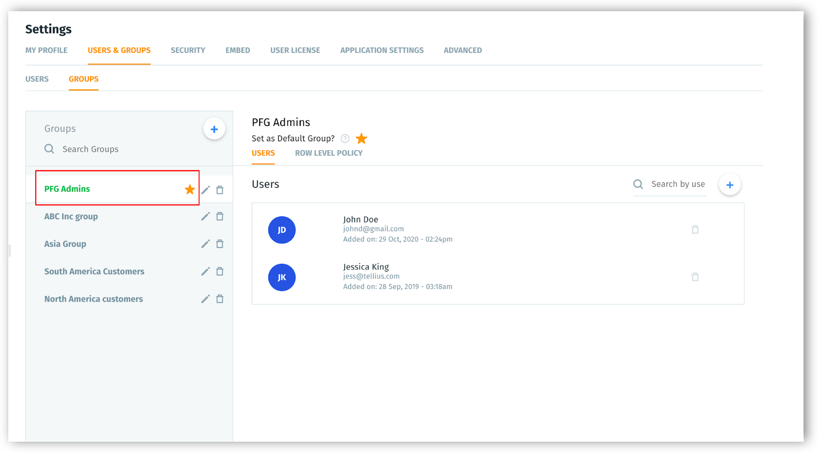 Default User Group Welcome To Tellius Documentation Help Guide