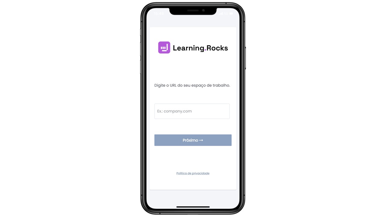 Telas do Aplicativo Learning.rocks - Base de conhecimento