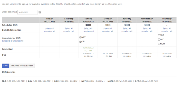 Volunteering for Overtime - HelpDocs
