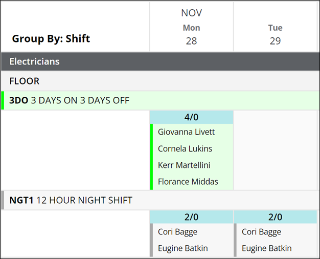 Viewing the Schedule - HelpDocs