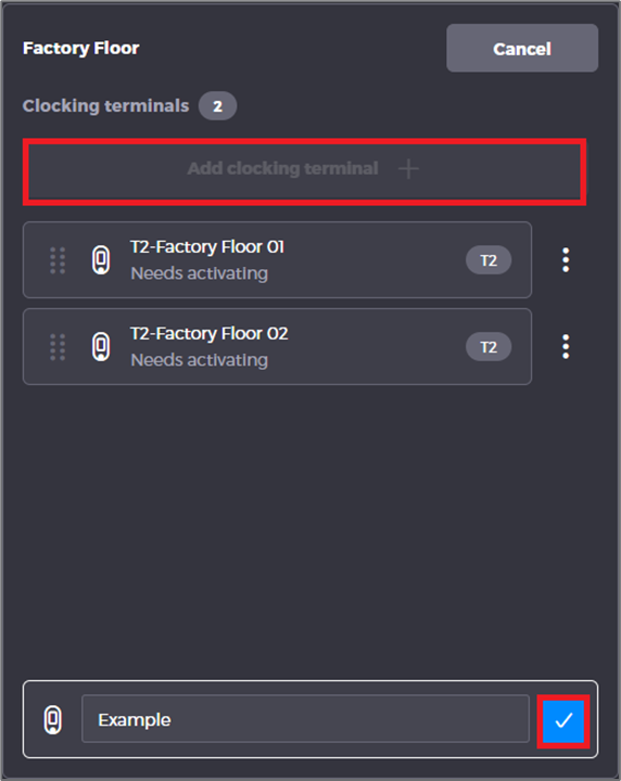 Managing Terminals - Help | Device and Access Manager