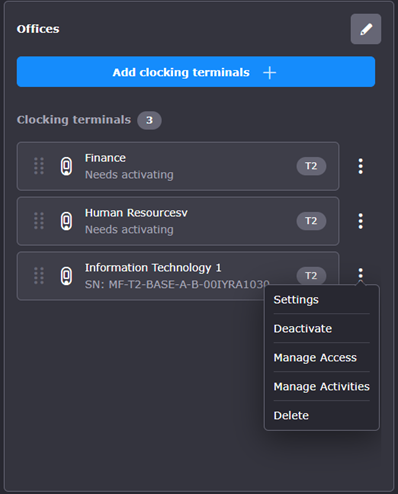 Managing Terminals - Help | Device and Access Manager