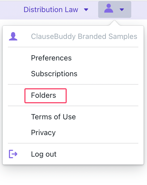 Managing Folders ClauseBuddy Help