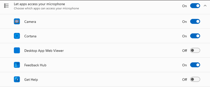 Windows 11 Microphone Privacy Settings