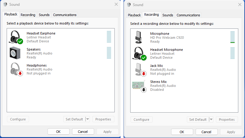 Windows 11 Audio Settings