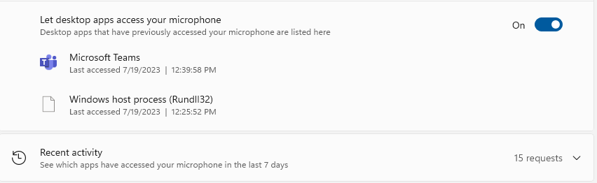Windows 11 Microphone Privacy Settings