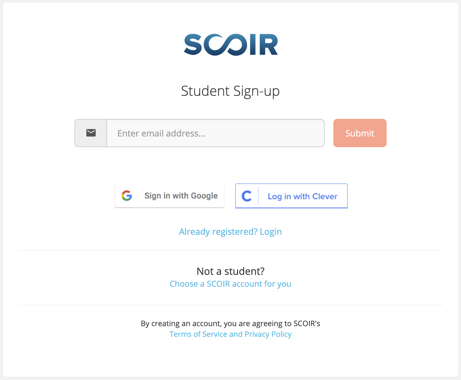 Creating an Account - User Guide and Support Documentation | Scoir