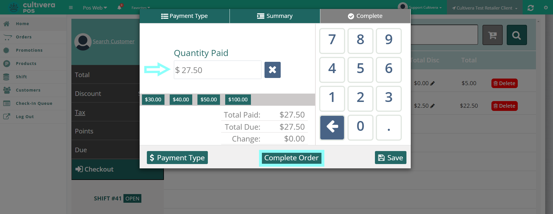 Sales: Completing an Order - Cultivera Support Library