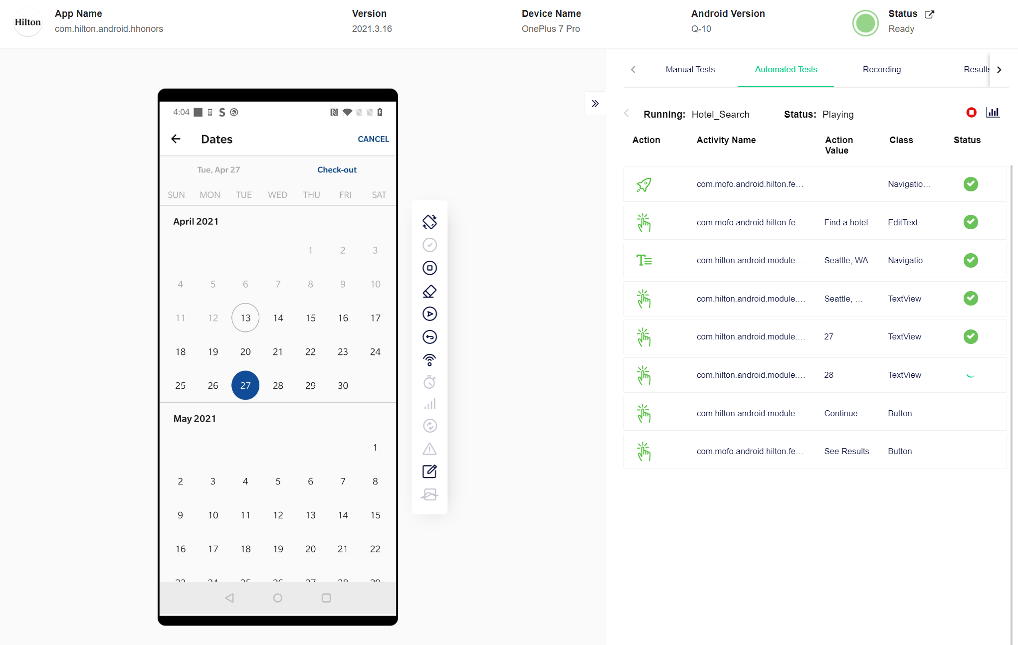 Executing Automated Tests Sofy Support Docs No Code Automation Testing Platform Help