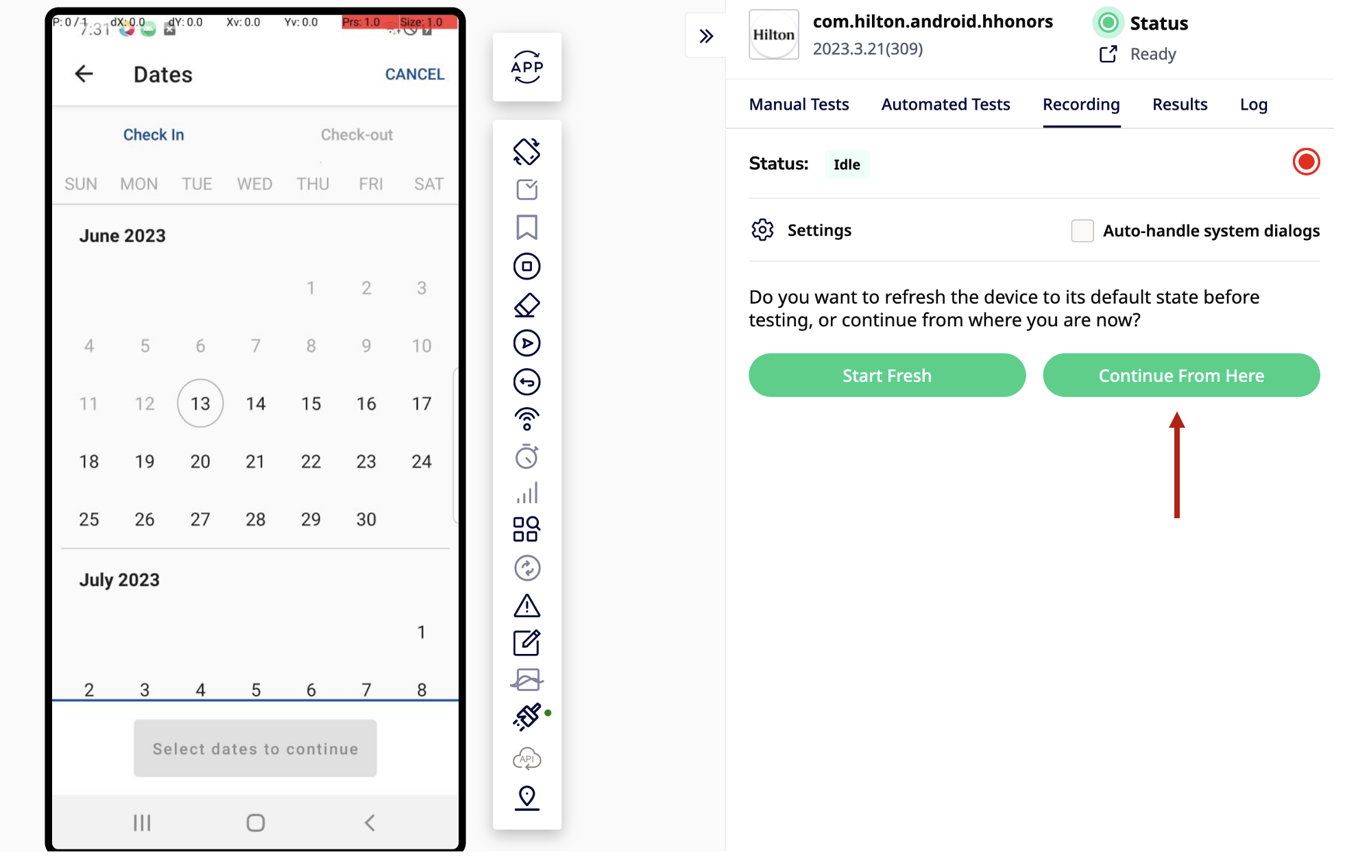 Inserting Steps Into An Existing Test Case Sofy Support Docs No Code Automation Testing 