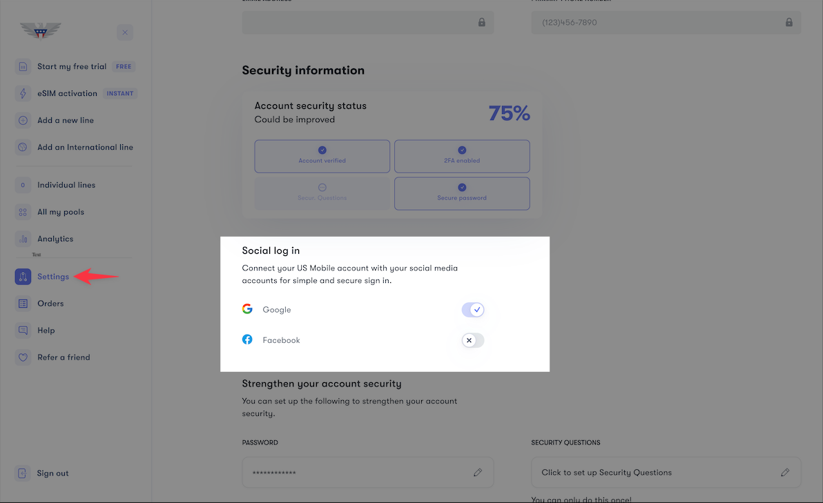 How to use Single Sign-On with your account - US Mobile Support