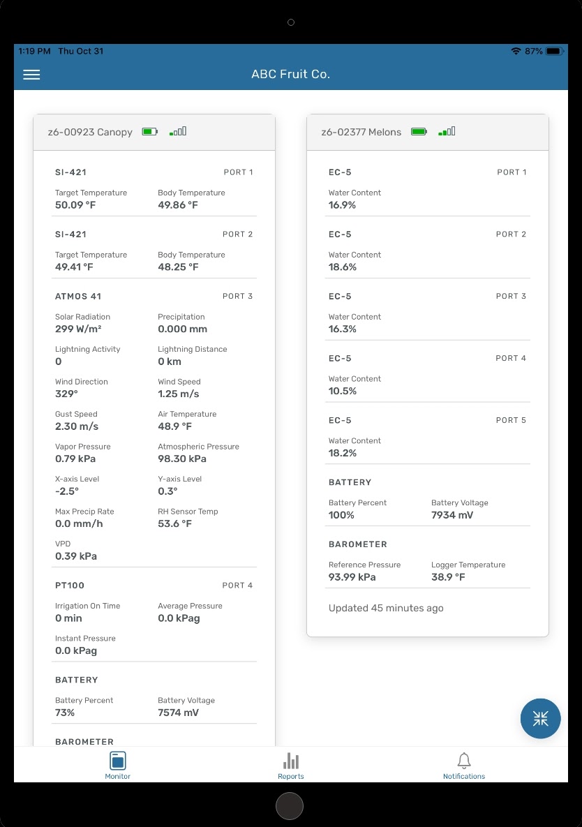 ZENTRA CLOUD FIELD - ZENTRA Cloud Help Documentation