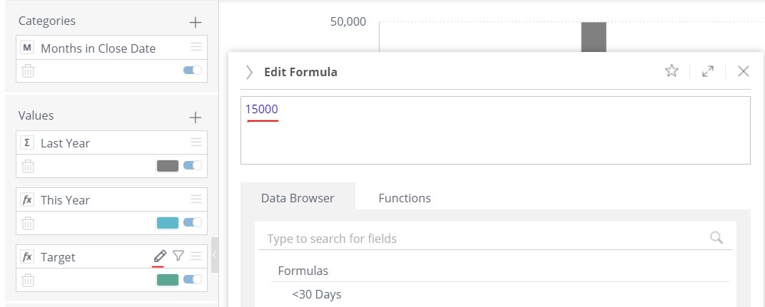 Insights How to Add A Target Line To The Column Chart HelpDocs