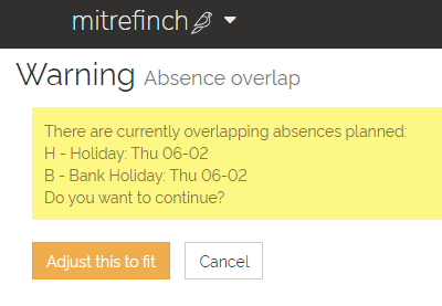 Absence failure - Help | Time & Attendance