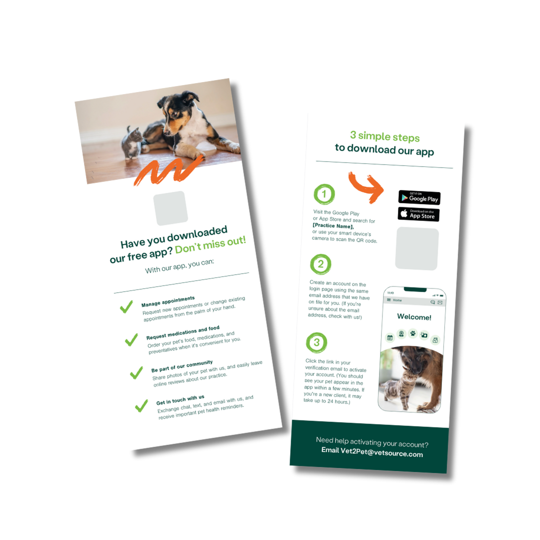 Marketing templates to promote your app - The Vet2Pet Knowledge Library