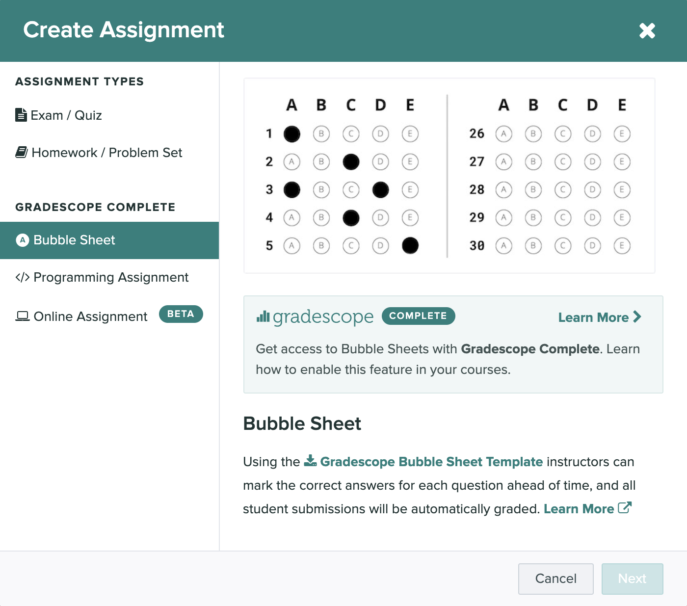 Assignment Types Gradescope Help Center