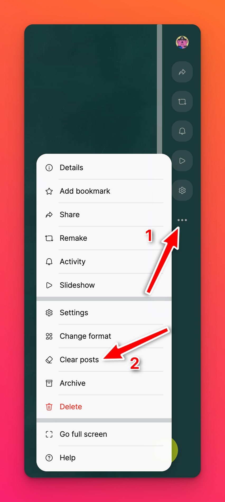 Clear posts - Padlet Knowledge Base & Support