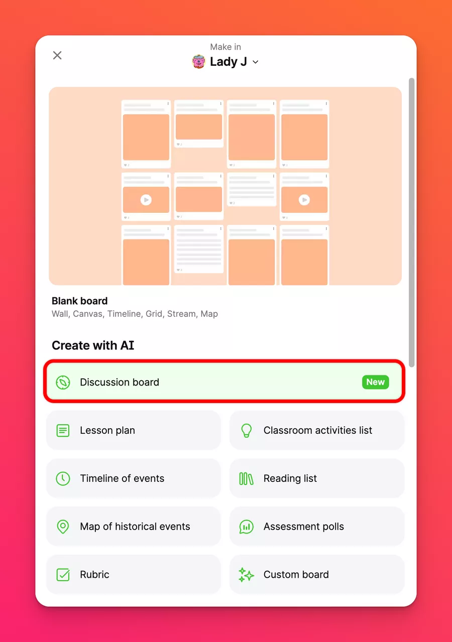 Create With AI - Padlet Knowledge Base & Support