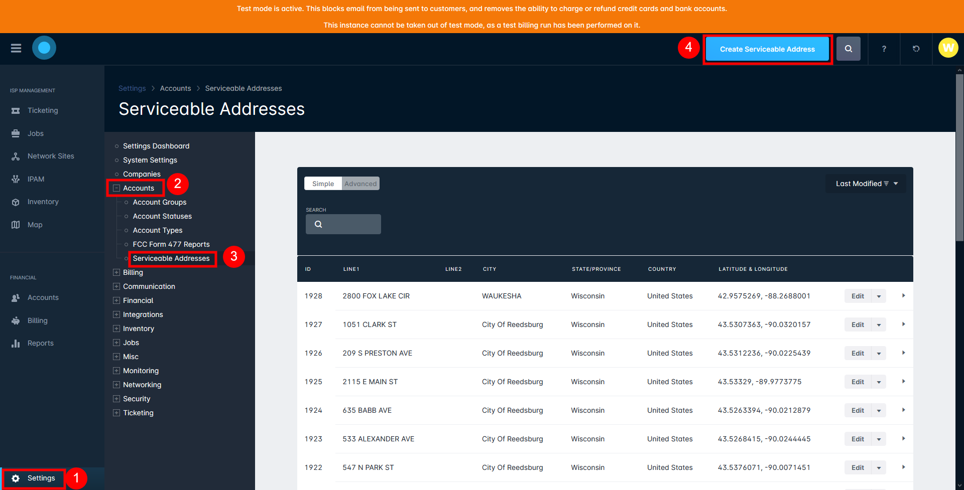 Serviceable Addresses: Overview and Usage - Sonar Knowledge Base