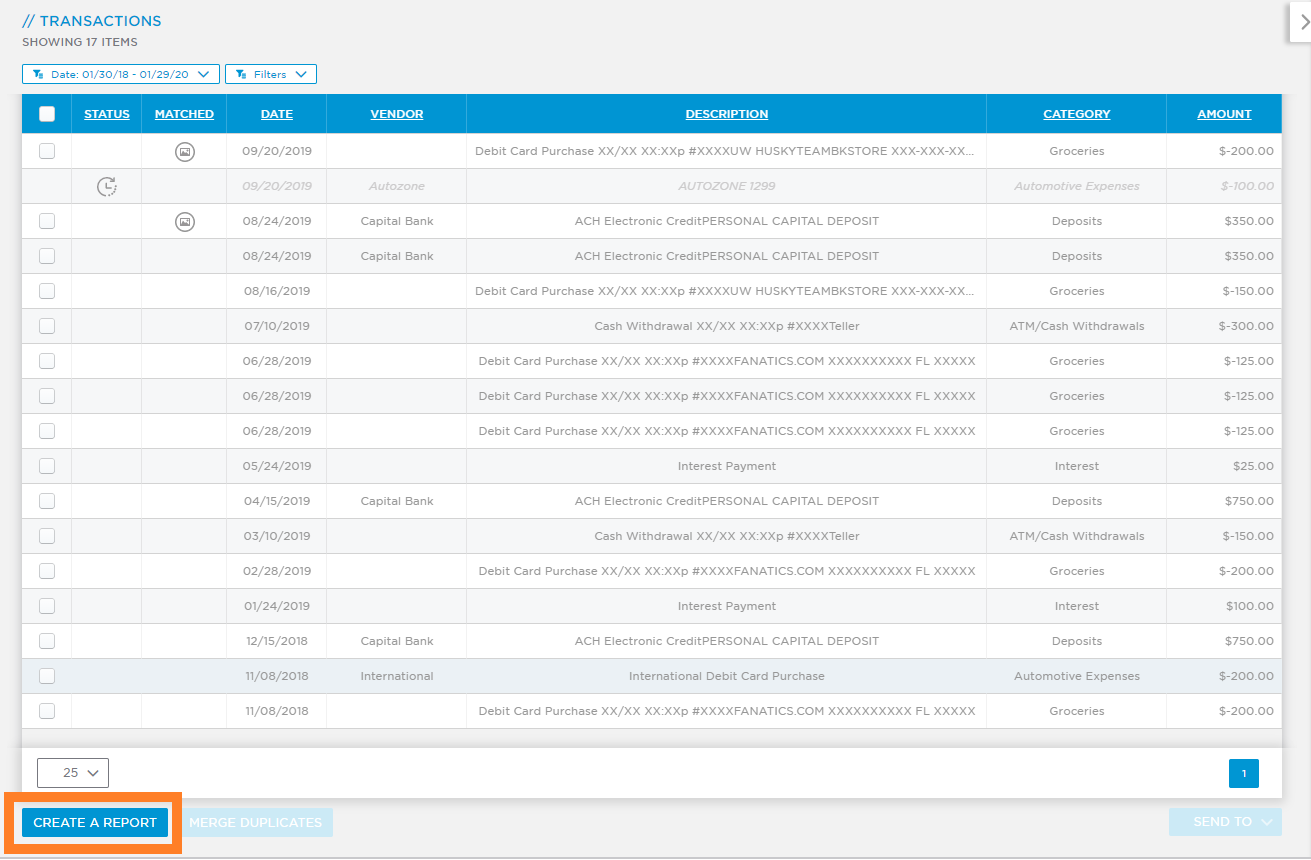 Reporting in the Transactions Grid - Neat HelpCenter