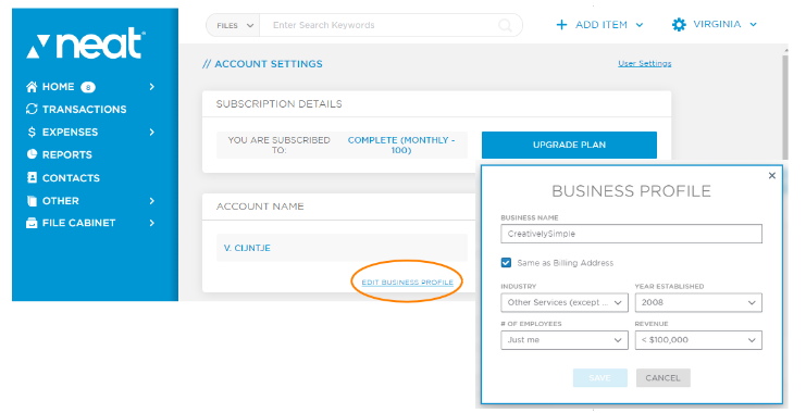 Business Profile in Neat - Neat HelpCenter